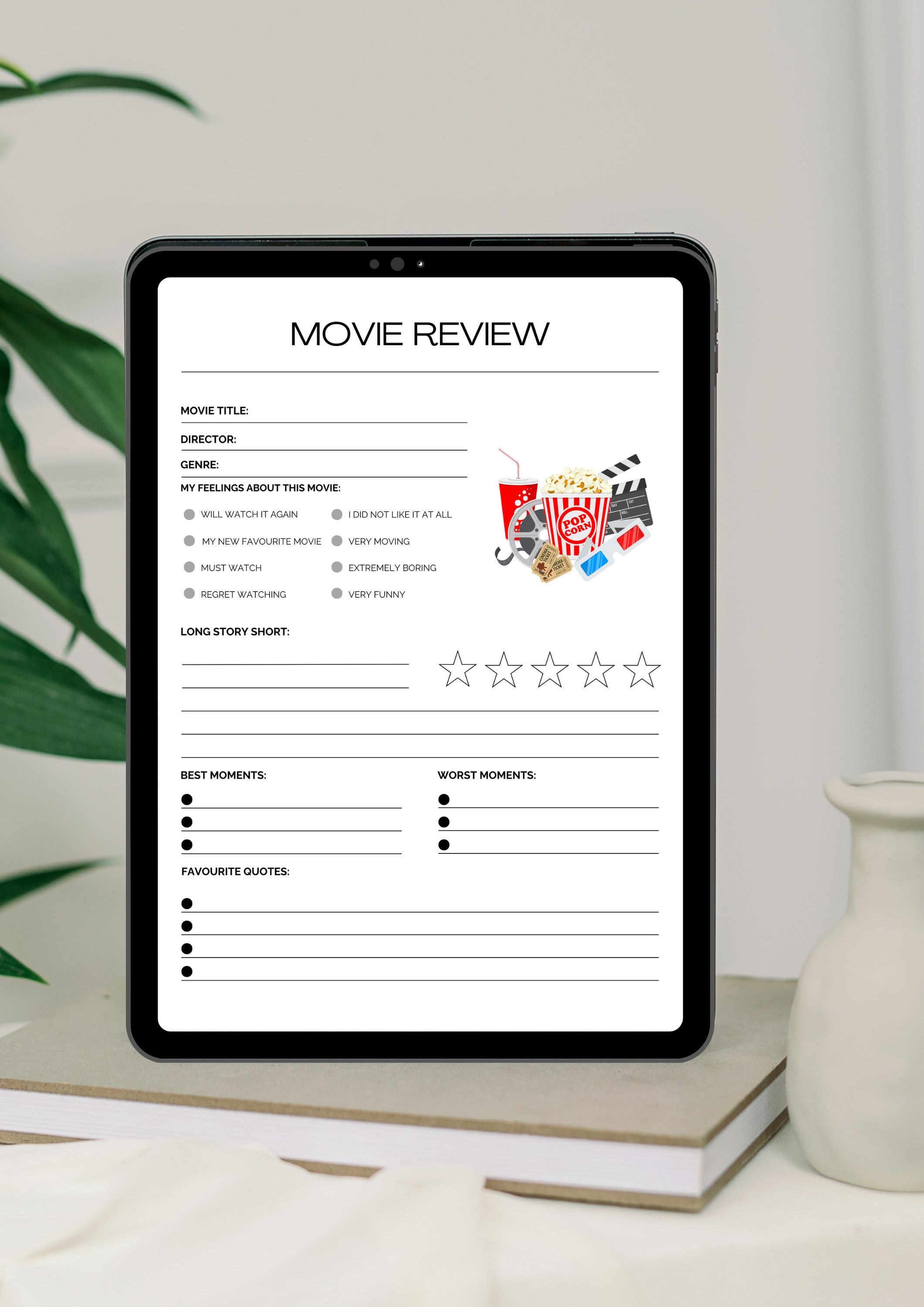 Movie Review Worksheet, Worksheet for Movies, Movie Review, Movie ...