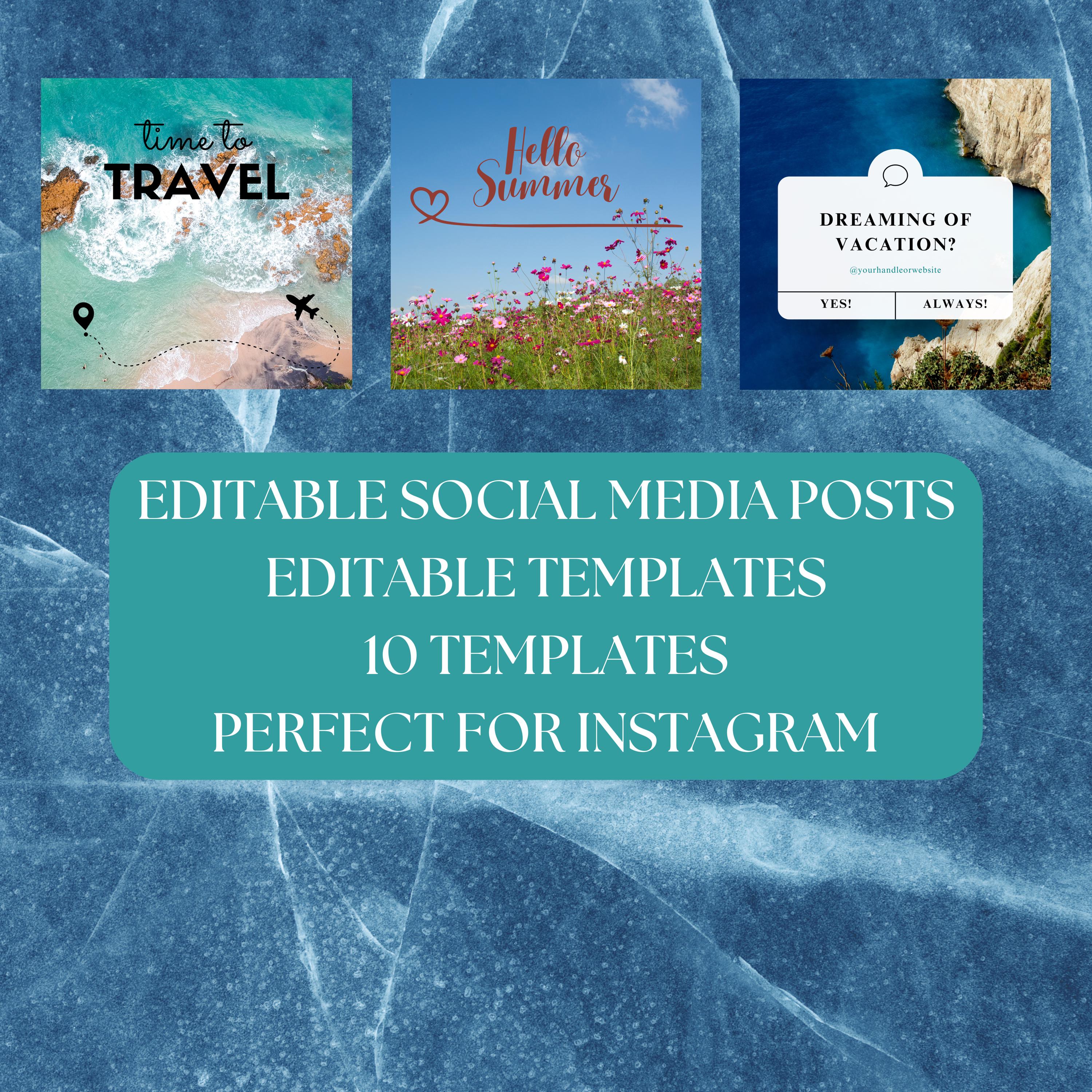 Social Media Templates, Post Templates, Social Posts for Instagram ...