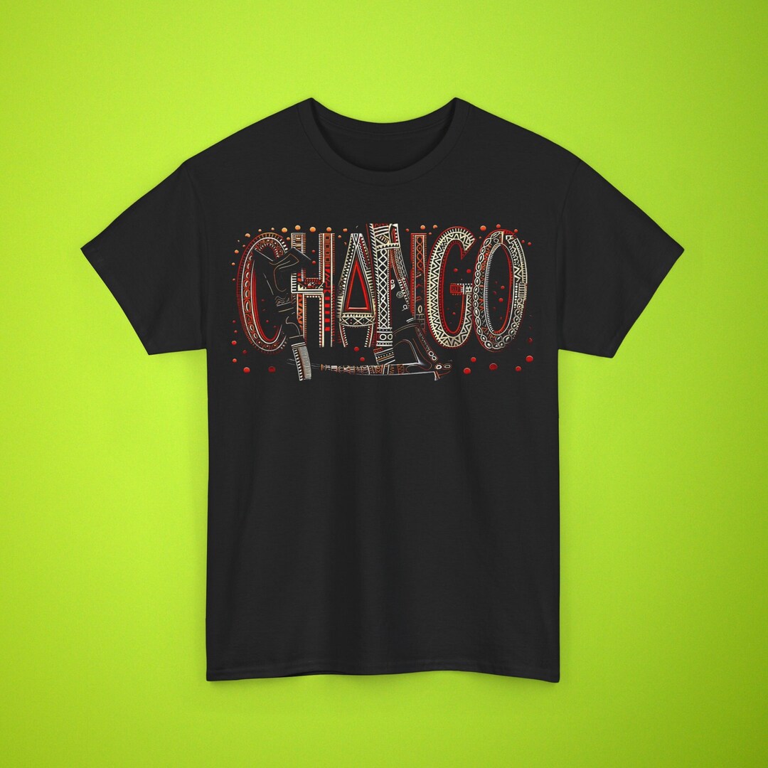 Chango Wisdom: Unisex Tee With African Patterns, Yoruba Orisha Shango ...