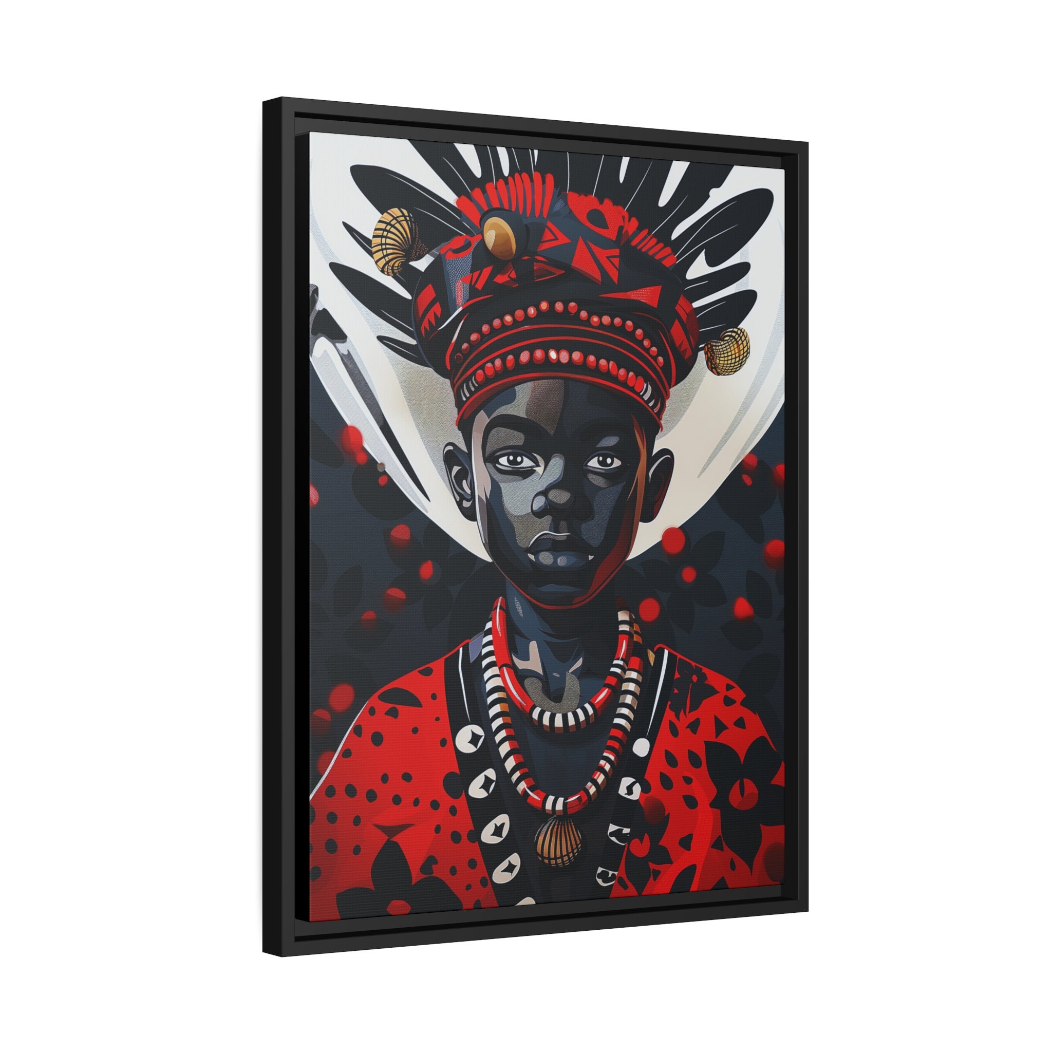 Eleggua Eshu: Sacred Guardian Wall Art With Black Pine Frame, Yoruba ...