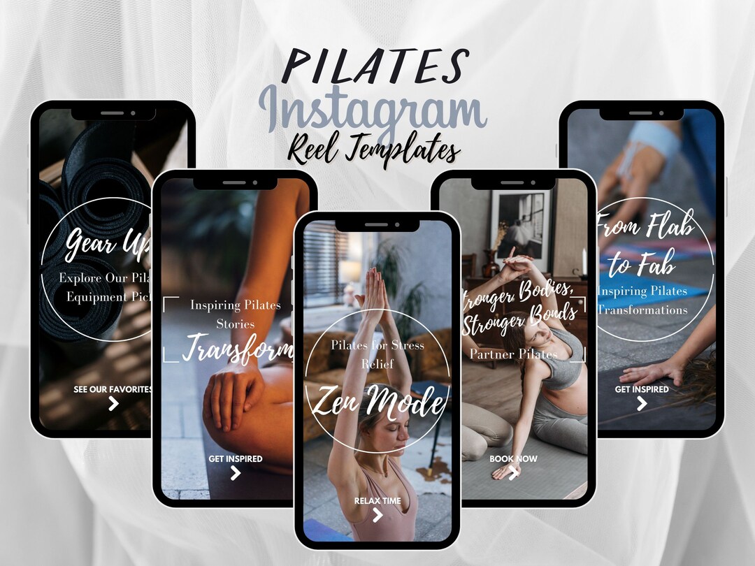 Pilates Instagram Reel Cover Templates, IG Reel Templates for Pilates ...