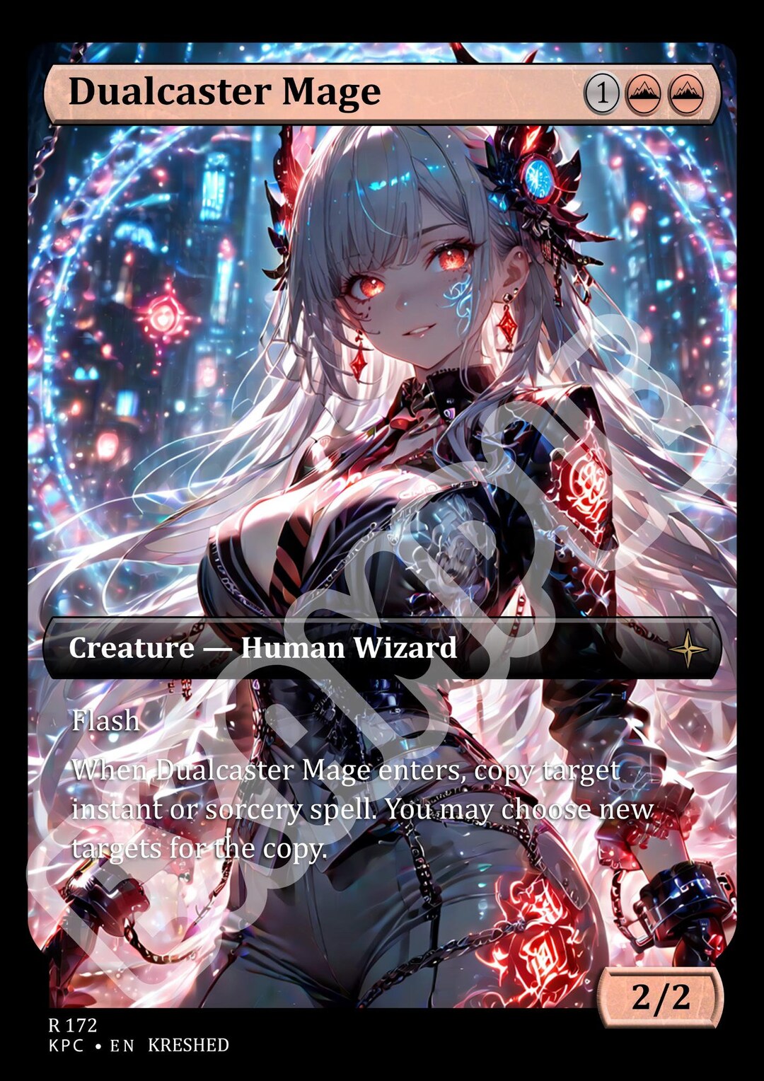 Dualcaster Mage Waifu Proxy Foil Card - Etsy