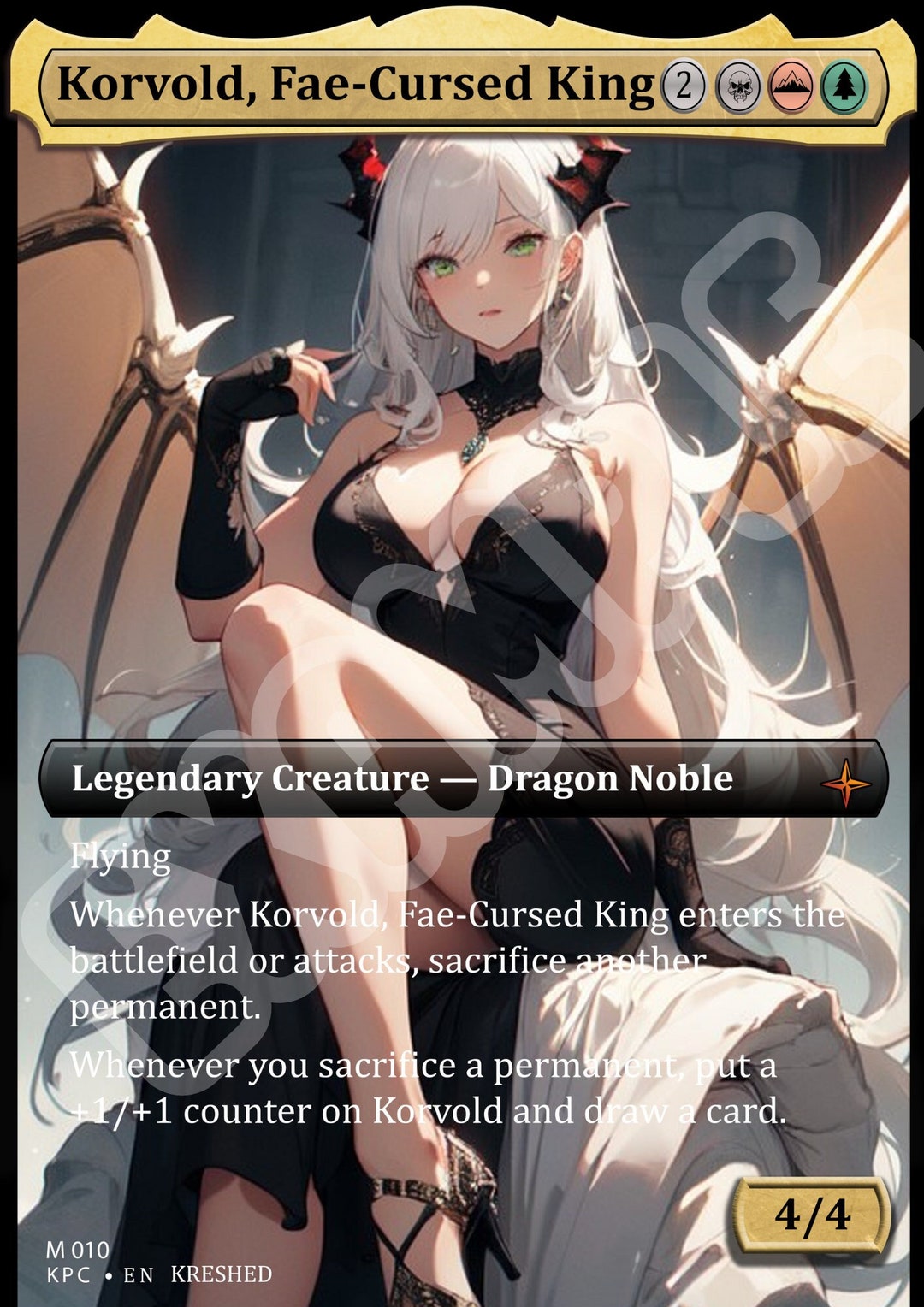 Korvold, Fae-cursed King Proxy Foil MTG Card - Etsy