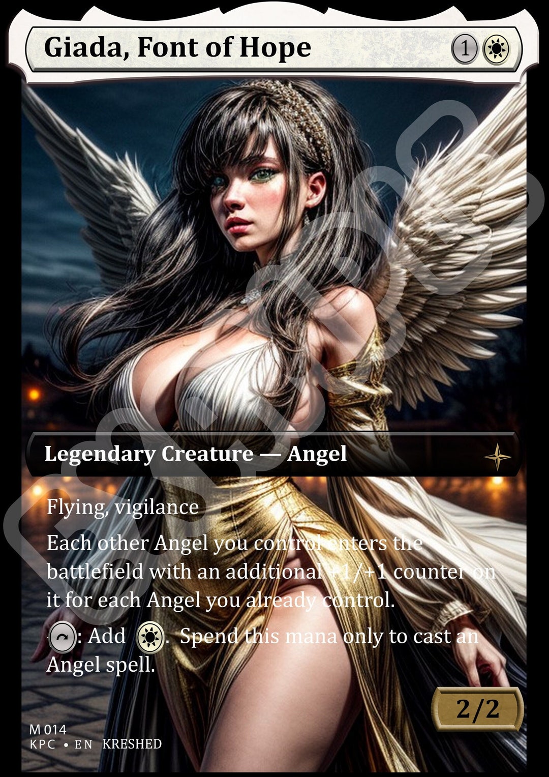 Giada, Font of Hope Proxy Foil MTG Card - Etsy