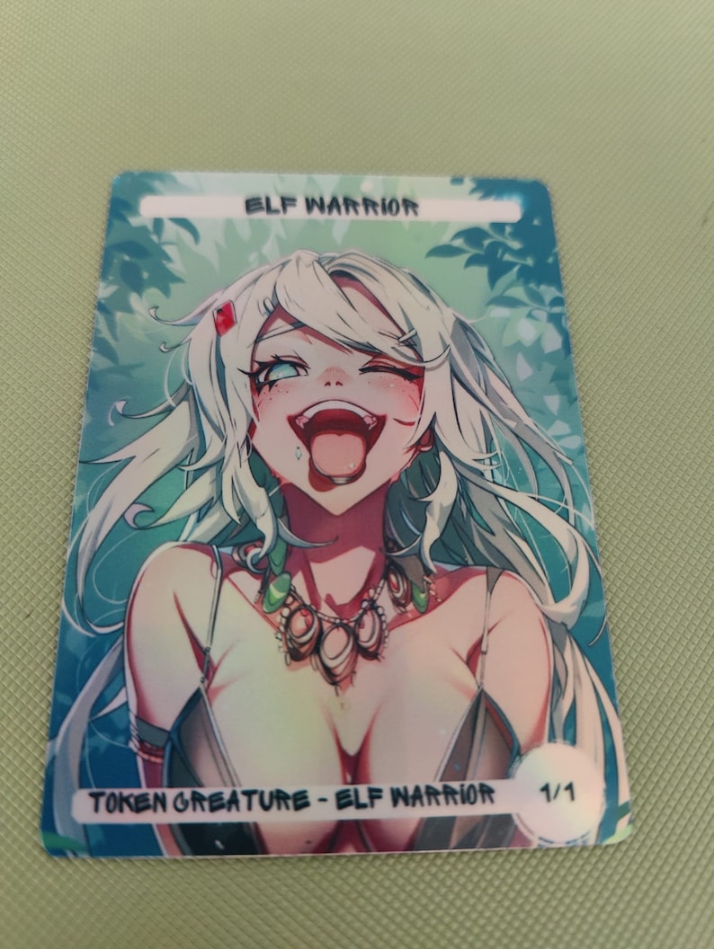Elf Token Waifu Foil MTG Card Proxy - Etsy
