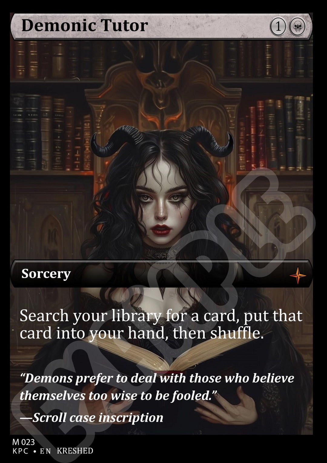 Demonic Tutor Proxy Foil MTG Card - Etsy