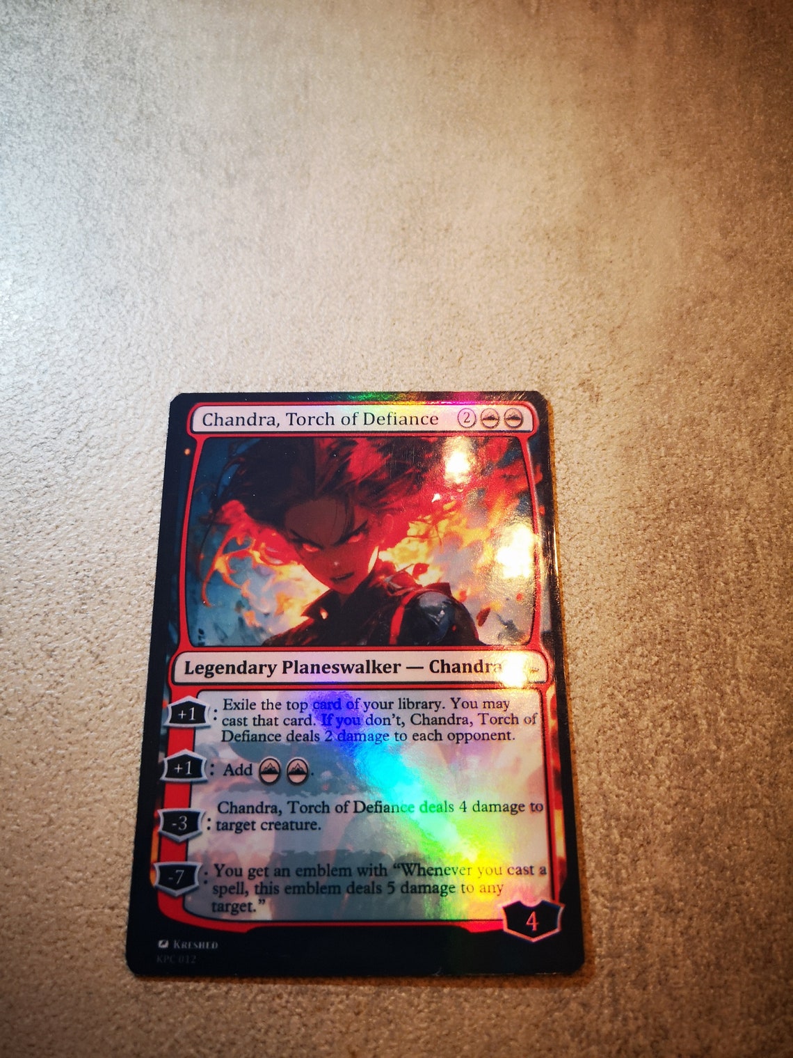 Chandra, Torch of Defiance Proxy Foil MTG Card - Etsy