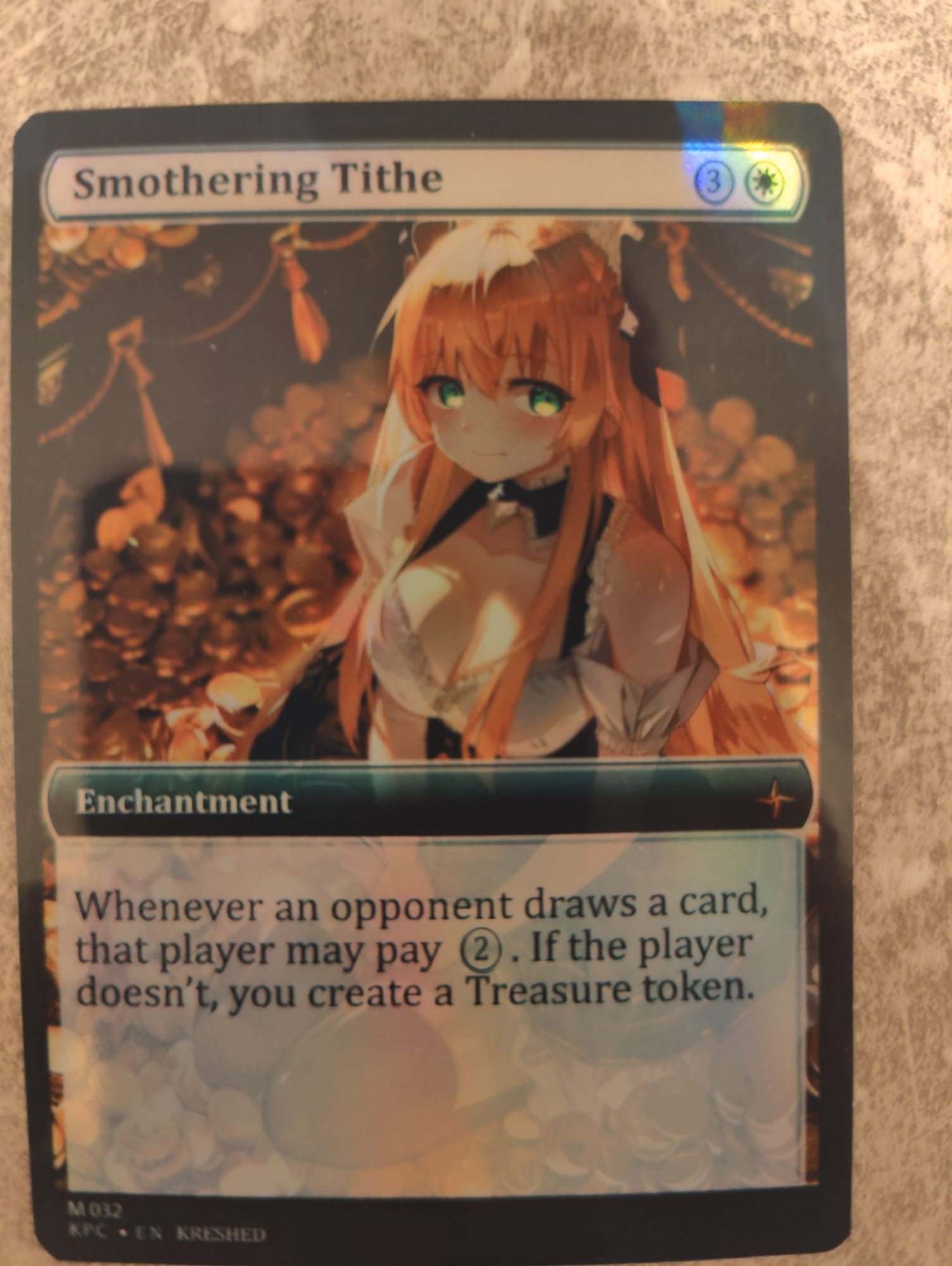Smothering Tithe Waifu Proxy Foil MTG Card - Etsy