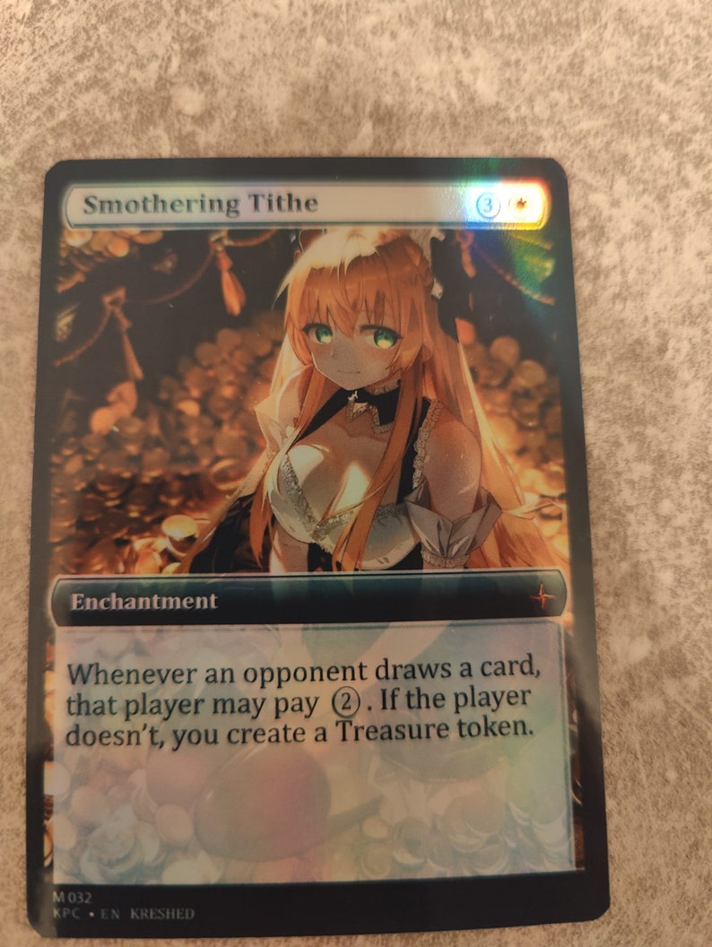 Smothering Tithe Waifu Proxy Foil MTG Card - Etsy