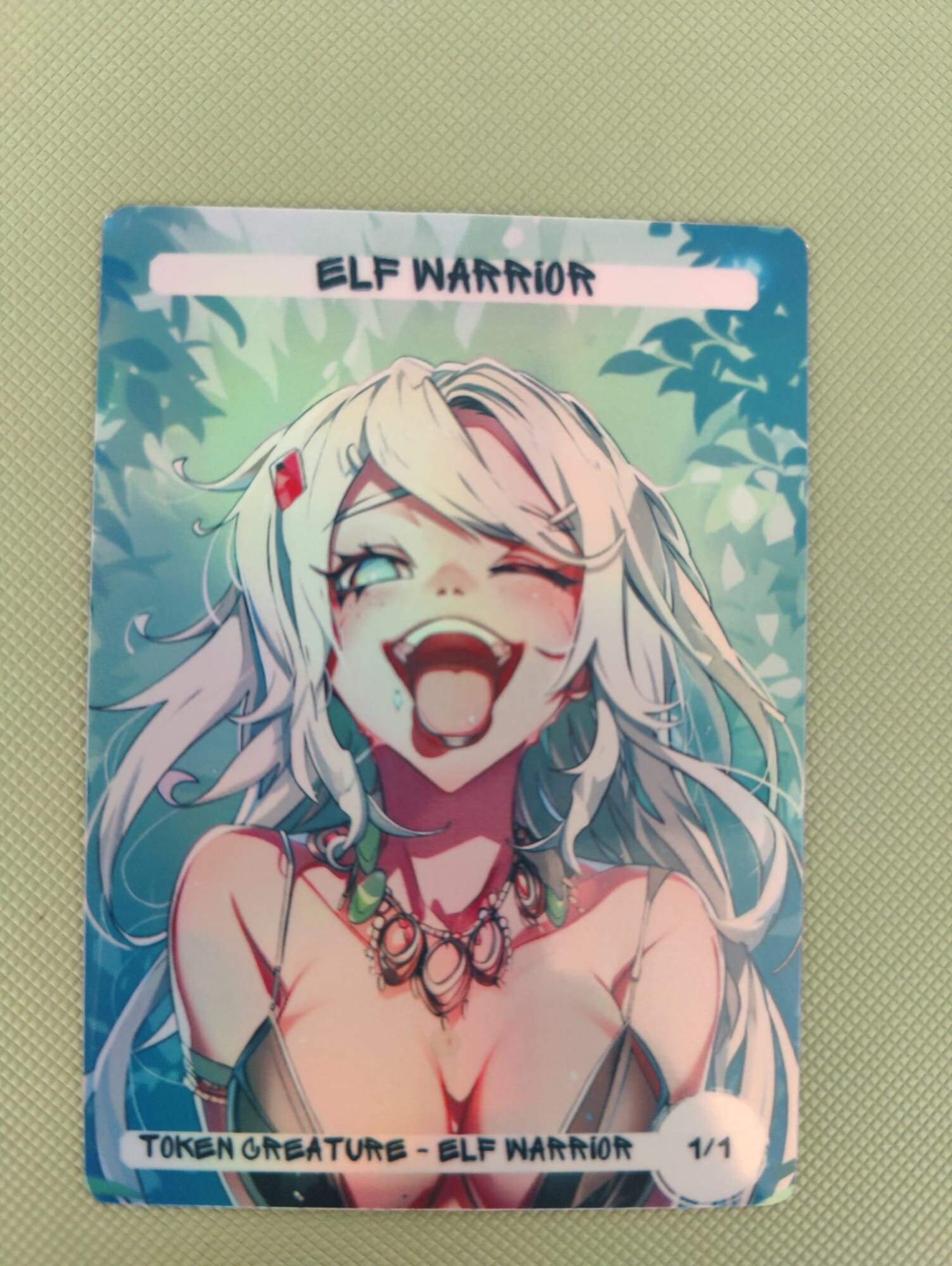 Elf Token Waifu Foil MTG Card Proxy - Etsy
