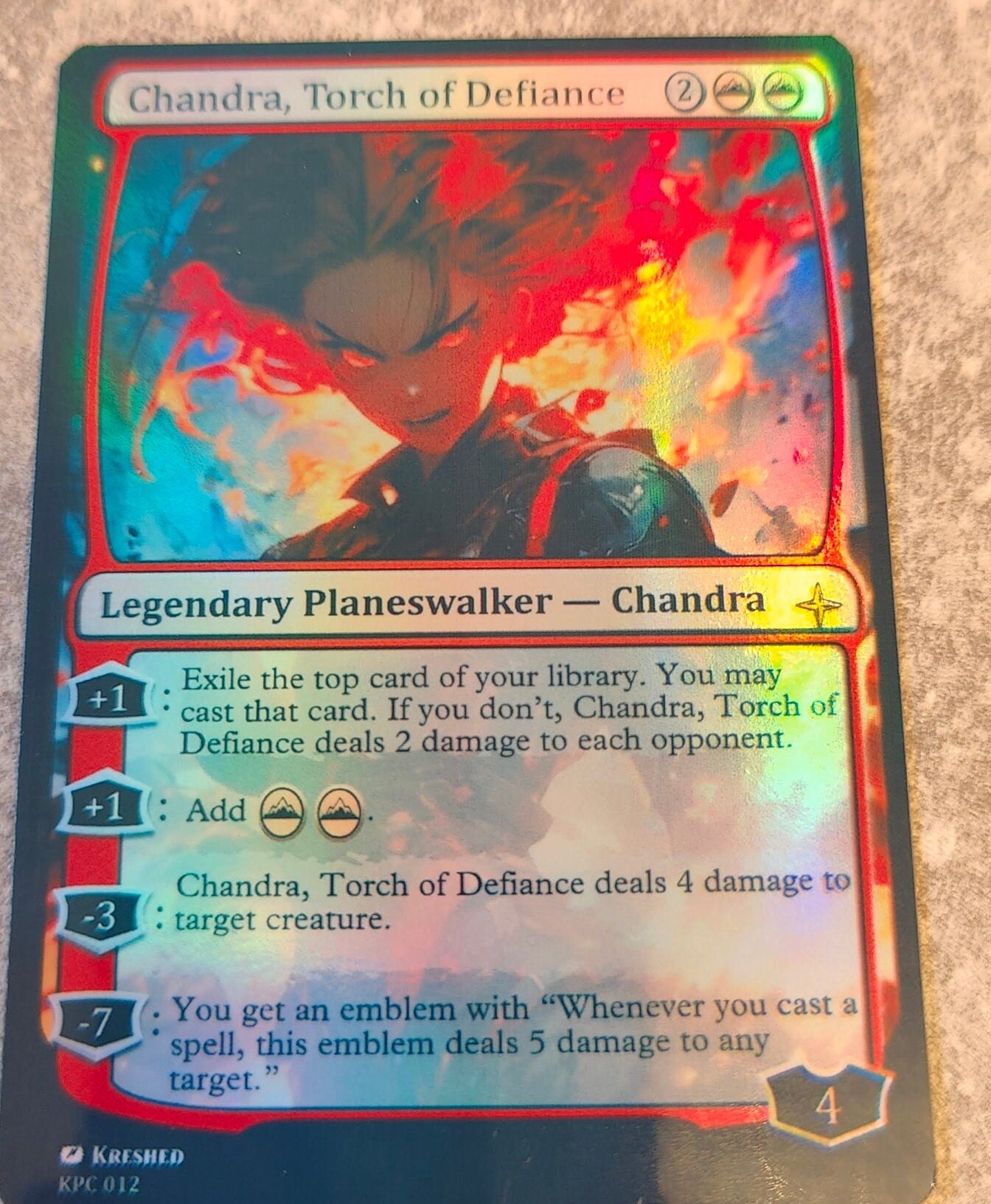 Chandra, Torch of Defiance Proxy Foil MTG Card - Etsy