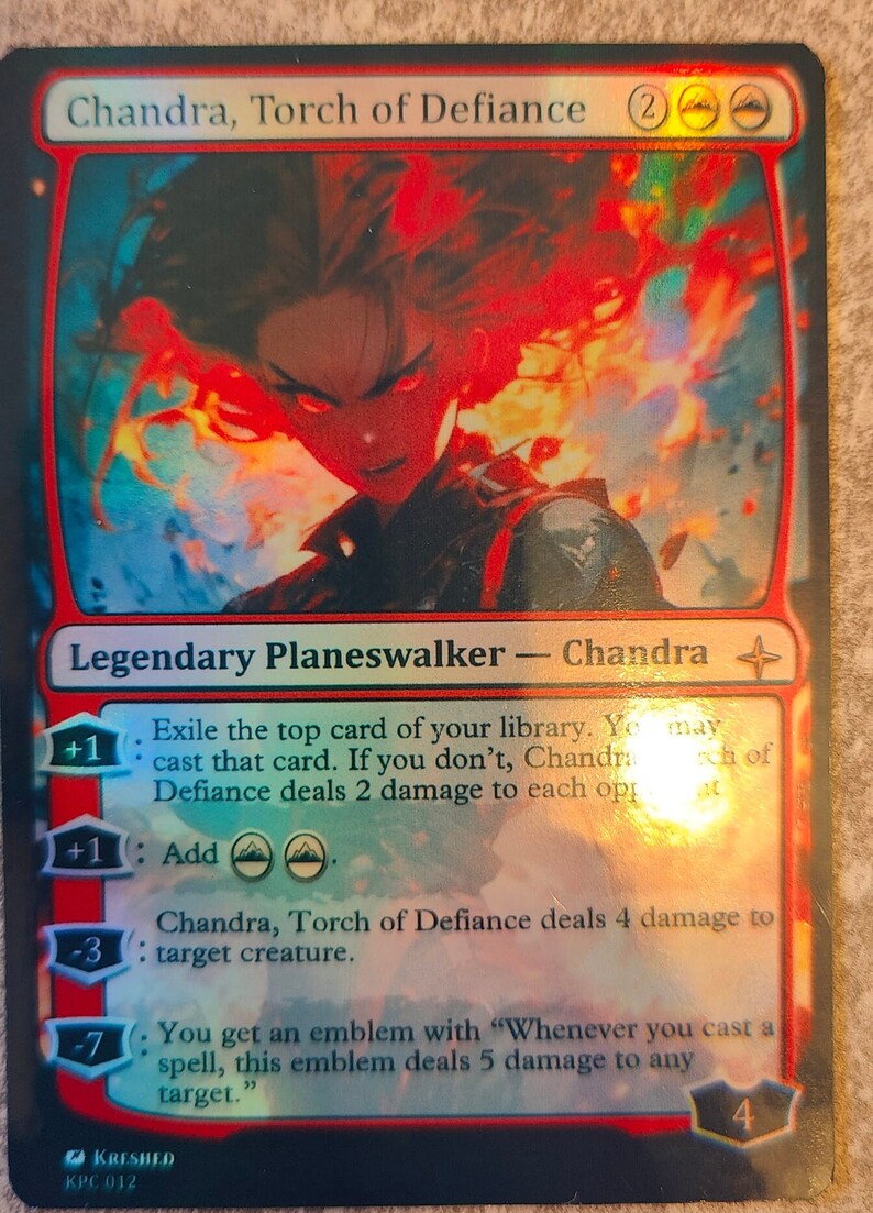 Chandra, Torch of Defiance Proxy Foil MTG Card - Etsy