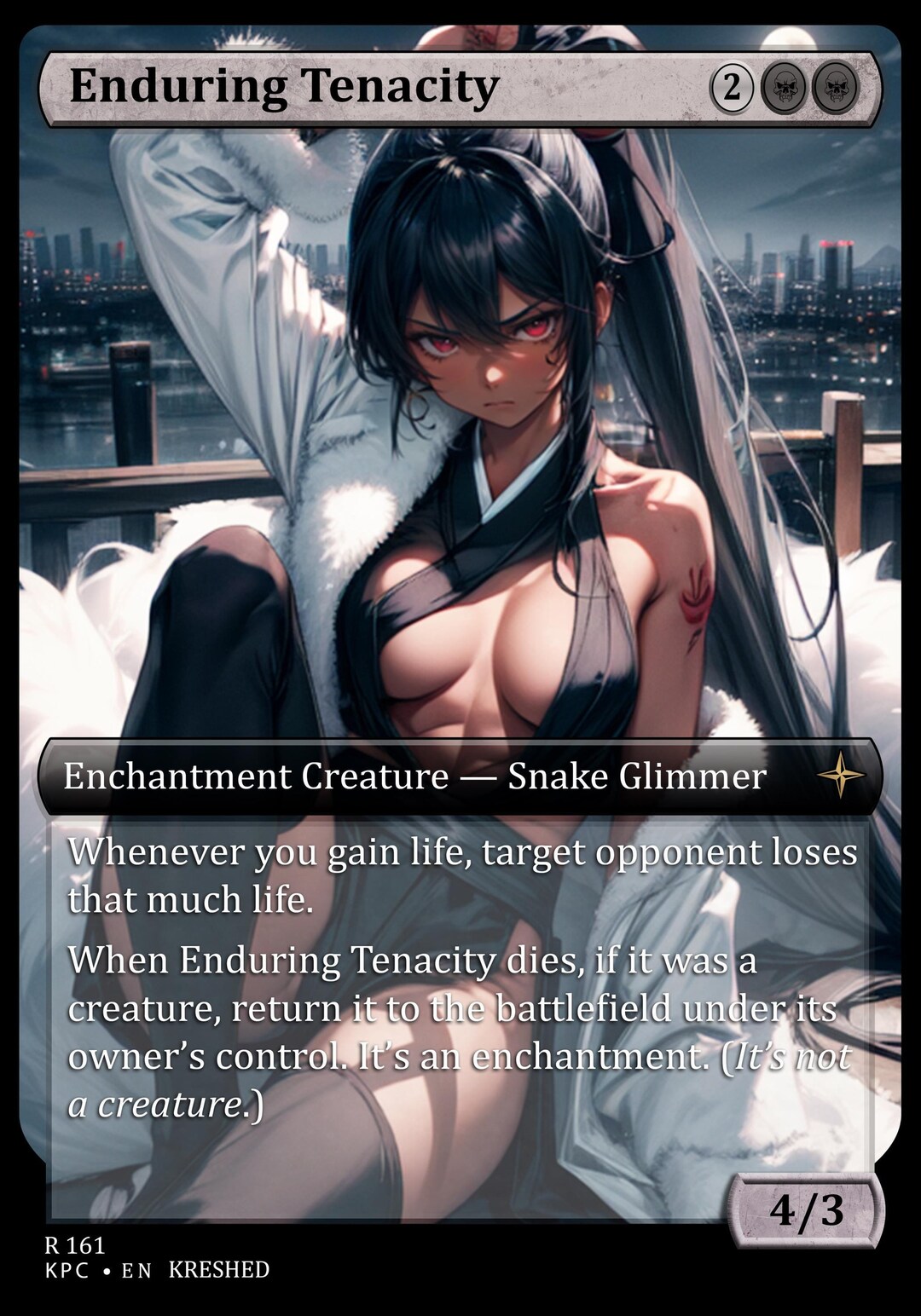 Enduring Tenacity Waifu Proxy Foil MTG Card - Etsy