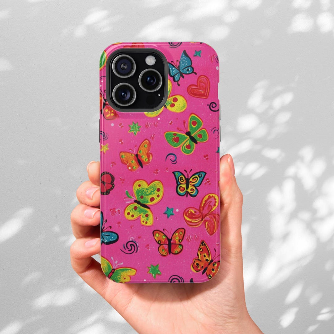 Cute Magsafe iPhone Case Doodle Look Girly Aesthetic Magnetic iPhone 13 ...
