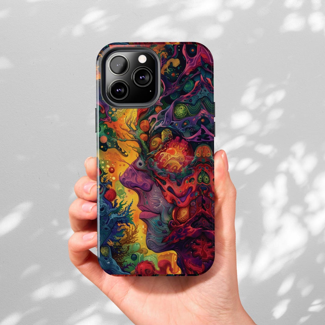 Psychedelic iPhone Case 70s Hippie Trippy Aesthetic iPhone 11 12 13 14 ...
