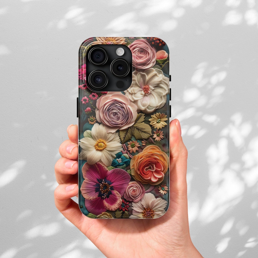 3D iPhone Case Floral Aesthetic iPhone 11 12 13 14 15 16 Pro Max Case ...
