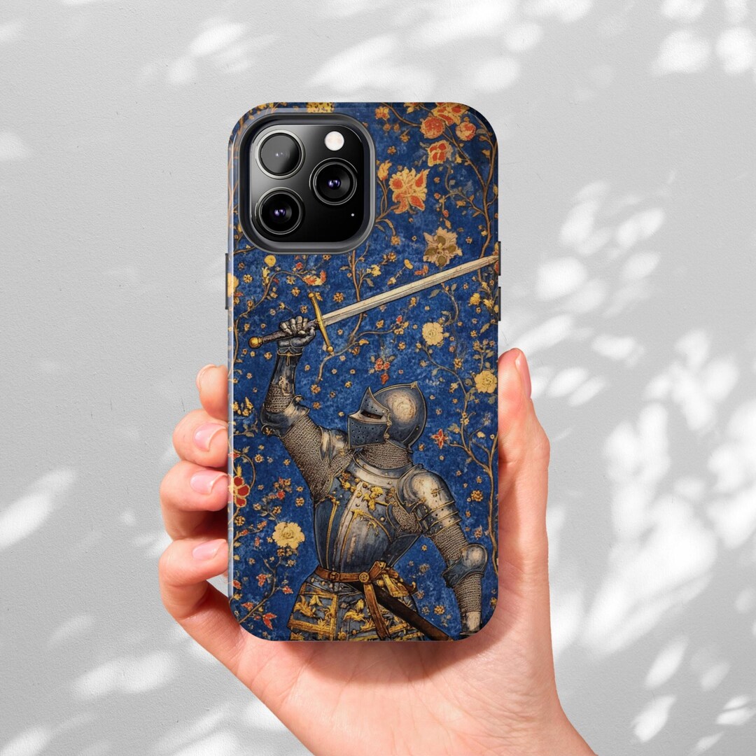 Medieval Knight Floral iPhone Case: Renaissance Art Gift - Etsy
