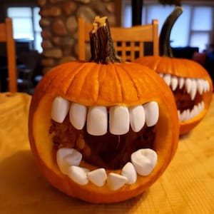 Pimp My Pumpkin Teeth - Pumpkin Teeth - Halloween Decoration - Etsy
