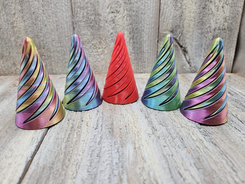 3D Printed Spiral Cone Fidget Toy - Etsy