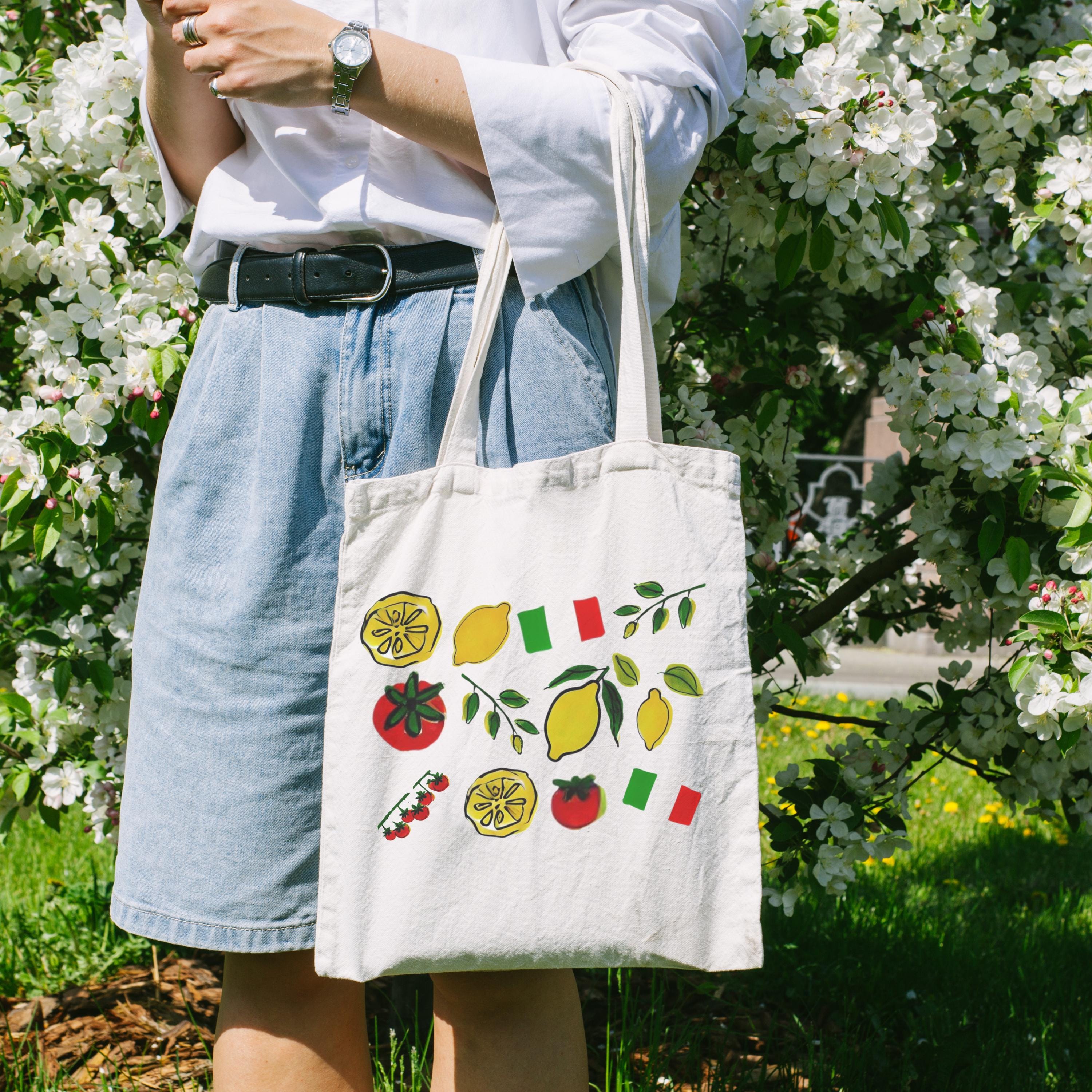 Limoncello Tote Bag Italy Bag Tomato Girl Amalfi Coast Tote Lemon Tote ...