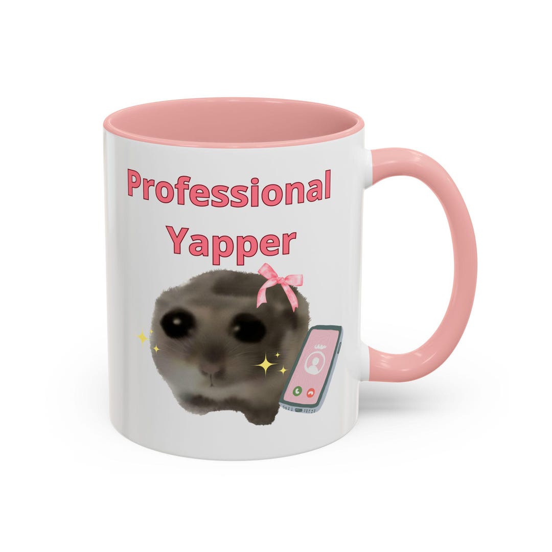 Professional Yapper Mug Sad Hamster Mug Yap Tiktok Meme Cute Coffee Y2k ...
