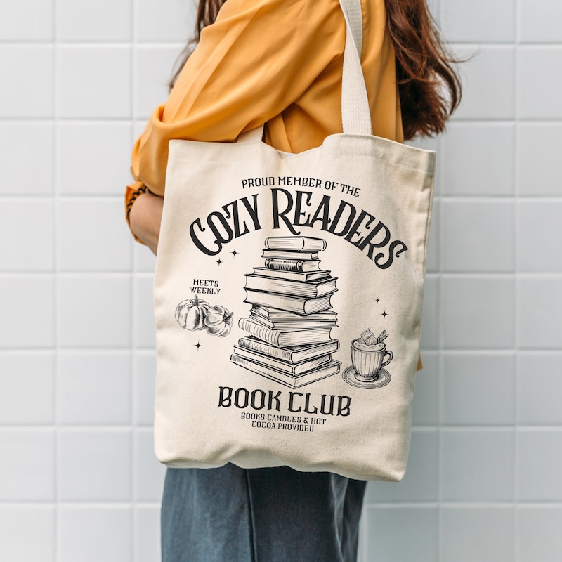 Reading Tote Bag - Etsy
