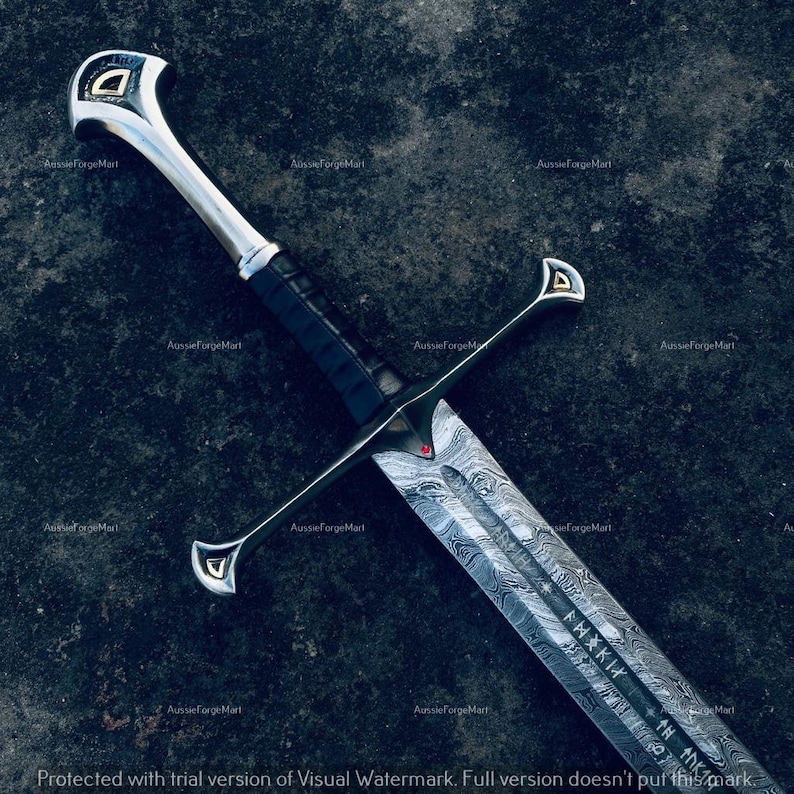 ANDURIL Sword of Strider, Custom Engraved Sword, LOTR Sword, Lord of ...
