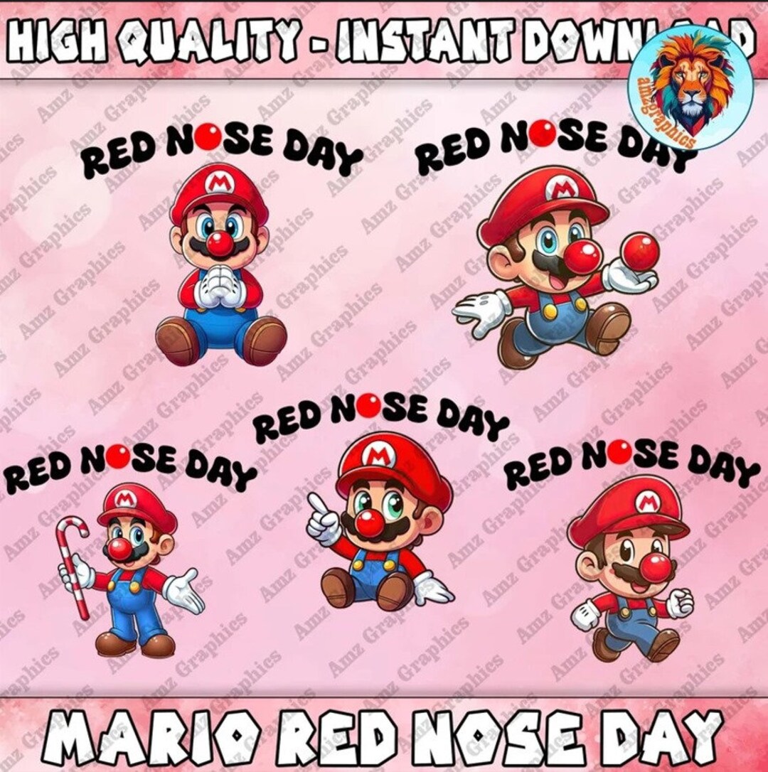 5 Super Cartoon Red Nose Day Png Bundle, Red Nose Cartoon Png, Hot ...