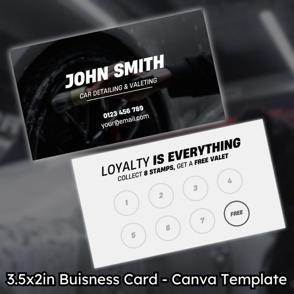 Car Detail Loyalty Card Template - Etsy