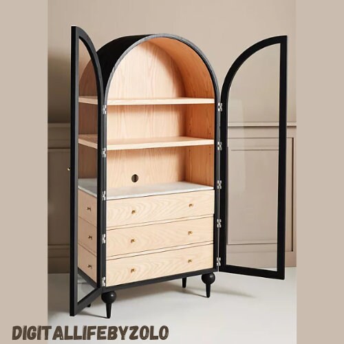 Wooden Storage Cabinet Home Organization Versatile Cabinet Space-saving ...