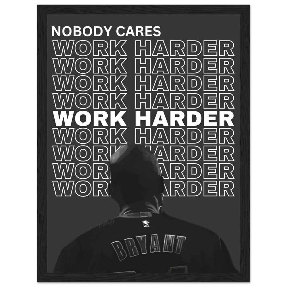 Motivational Work Harder Poster Premium Matte Paper Wooden Framed ...