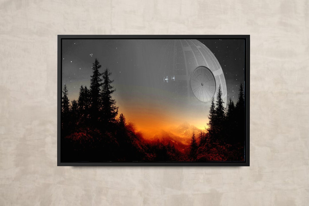 Star Wars Death Star Canvas Print Wall Art. Printed Smooth Surface ...