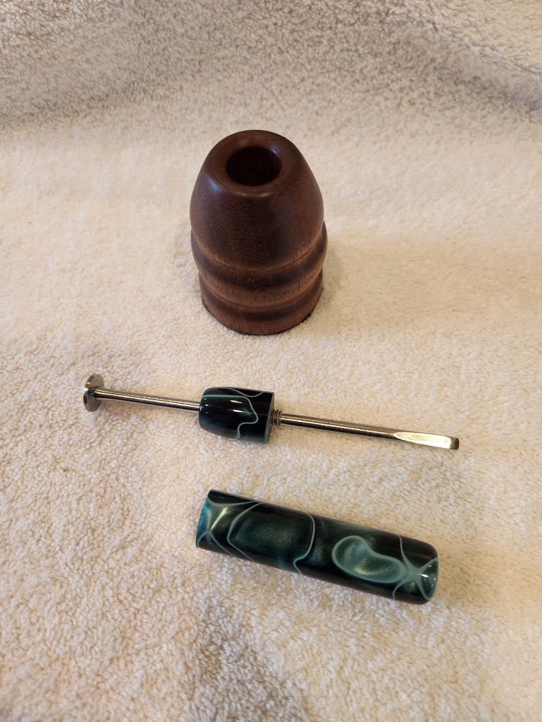 Pipe Tamper Tool Holder Acrylic Stainless Cali. Claro Walnut - Etsy