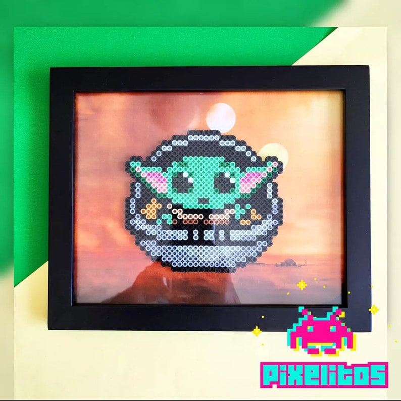 Custom Perler Beads 8 Bit Pixel Art Home Wall Decor 21x29cm Frame Geek ...