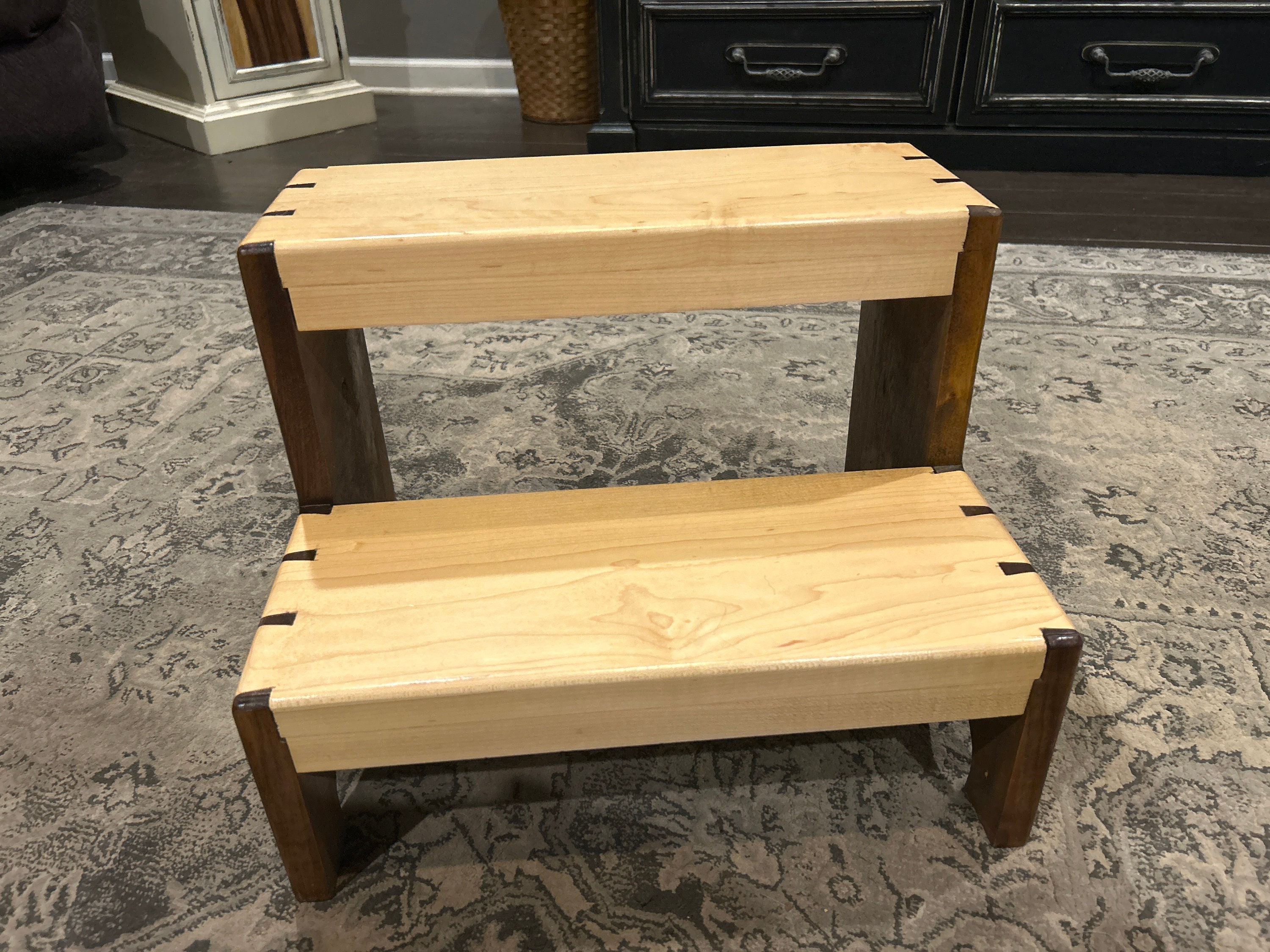 Handmade Step Stool Traditional Dovetail Joinery Solid Maple / Walnut ...