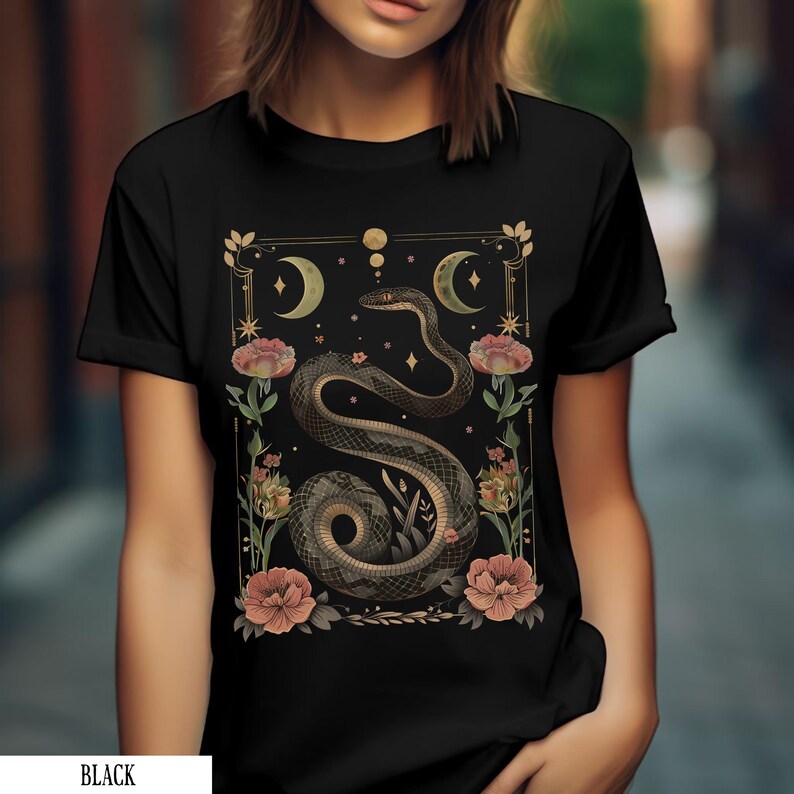 Celestial Snake T-shirt, Whimsigoth Dark Fairy Tee - Etsy Australia