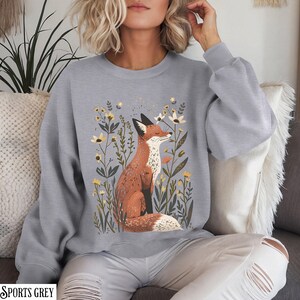 Fox Cottage Core Sweater, Cute Fall Autumn Fox Sweatshirt - Etsy