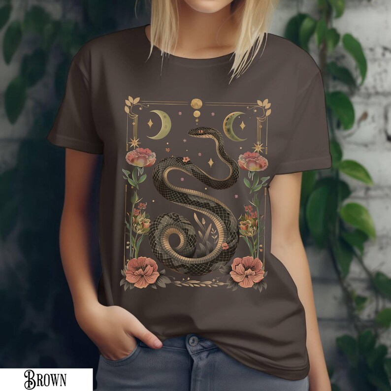 Celestial Snake T-shirt, Whimsigoth Dark Fairy Tee - Etsy Australia