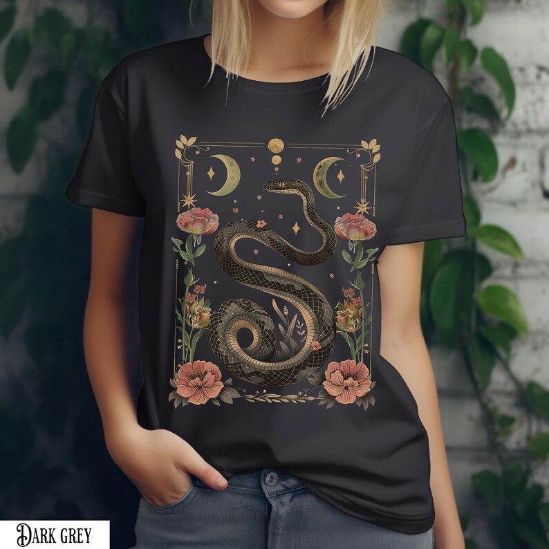 Celestial Snake T-shirt, Whimsigoth Dark Fairy Tee - Etsy Australia
