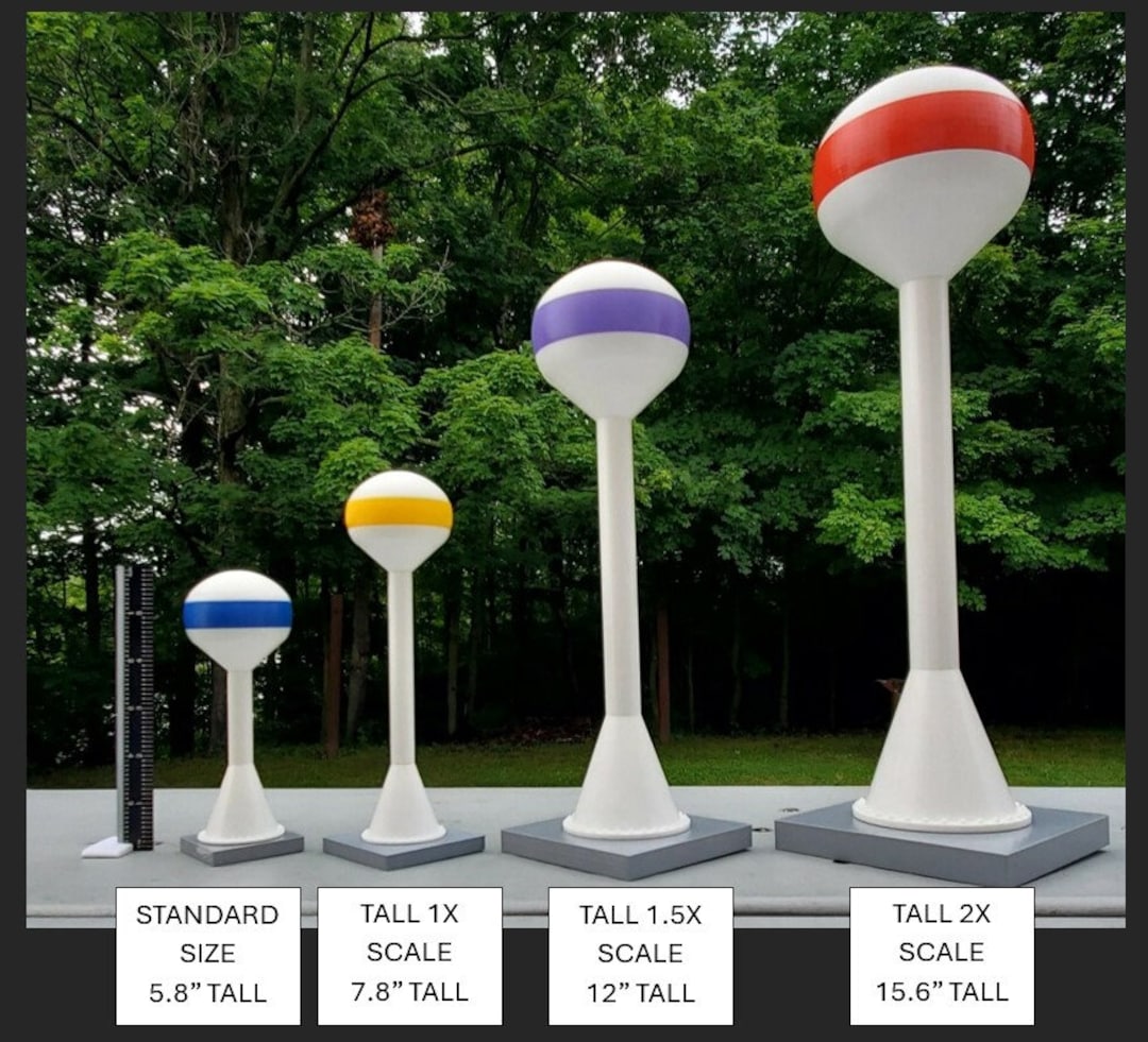 Water Tower Container Tall/scaled - Sphere / Single Pedestal - Etsy