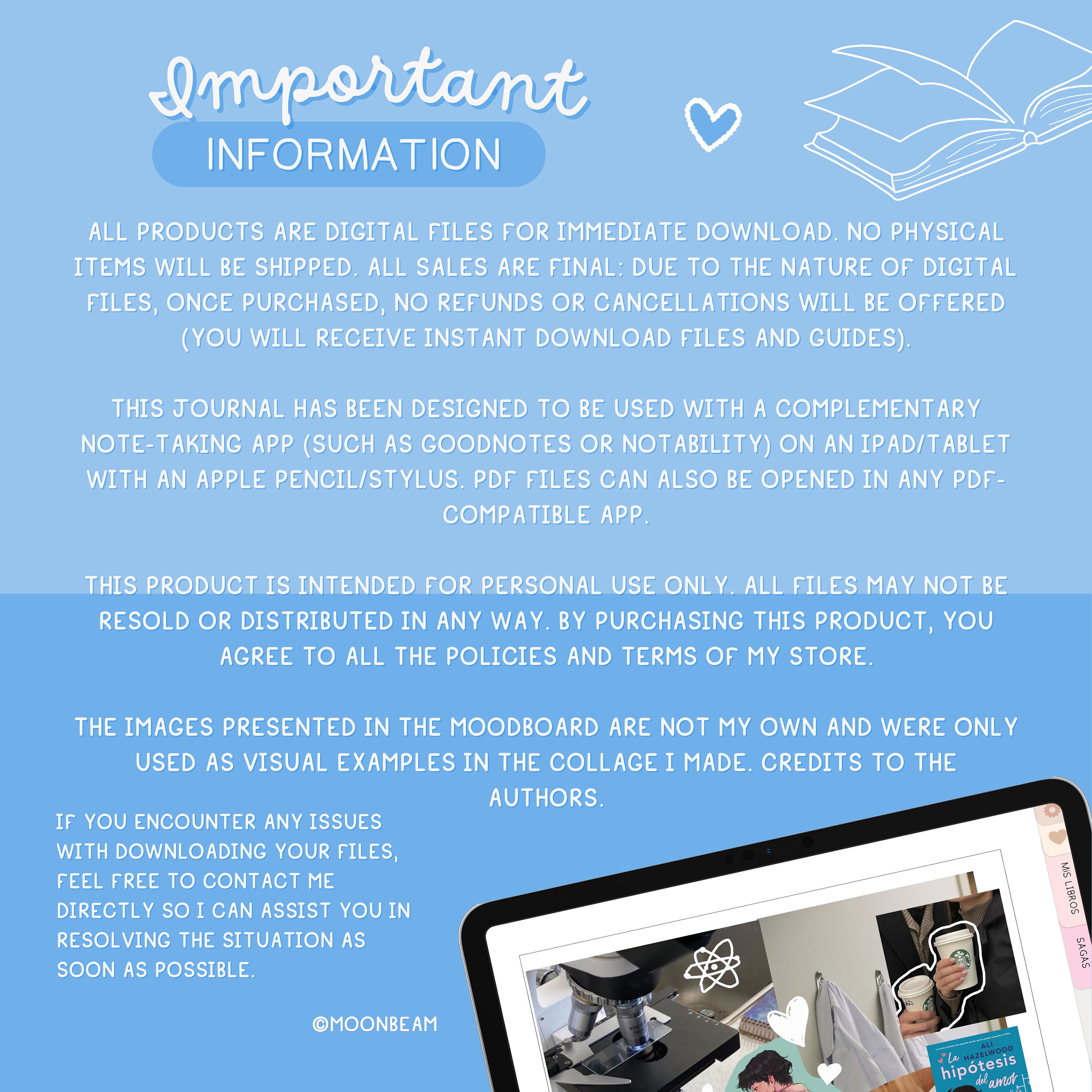 Digital Reading Journal Digital Book Tracker for Goodnotes Digital ...