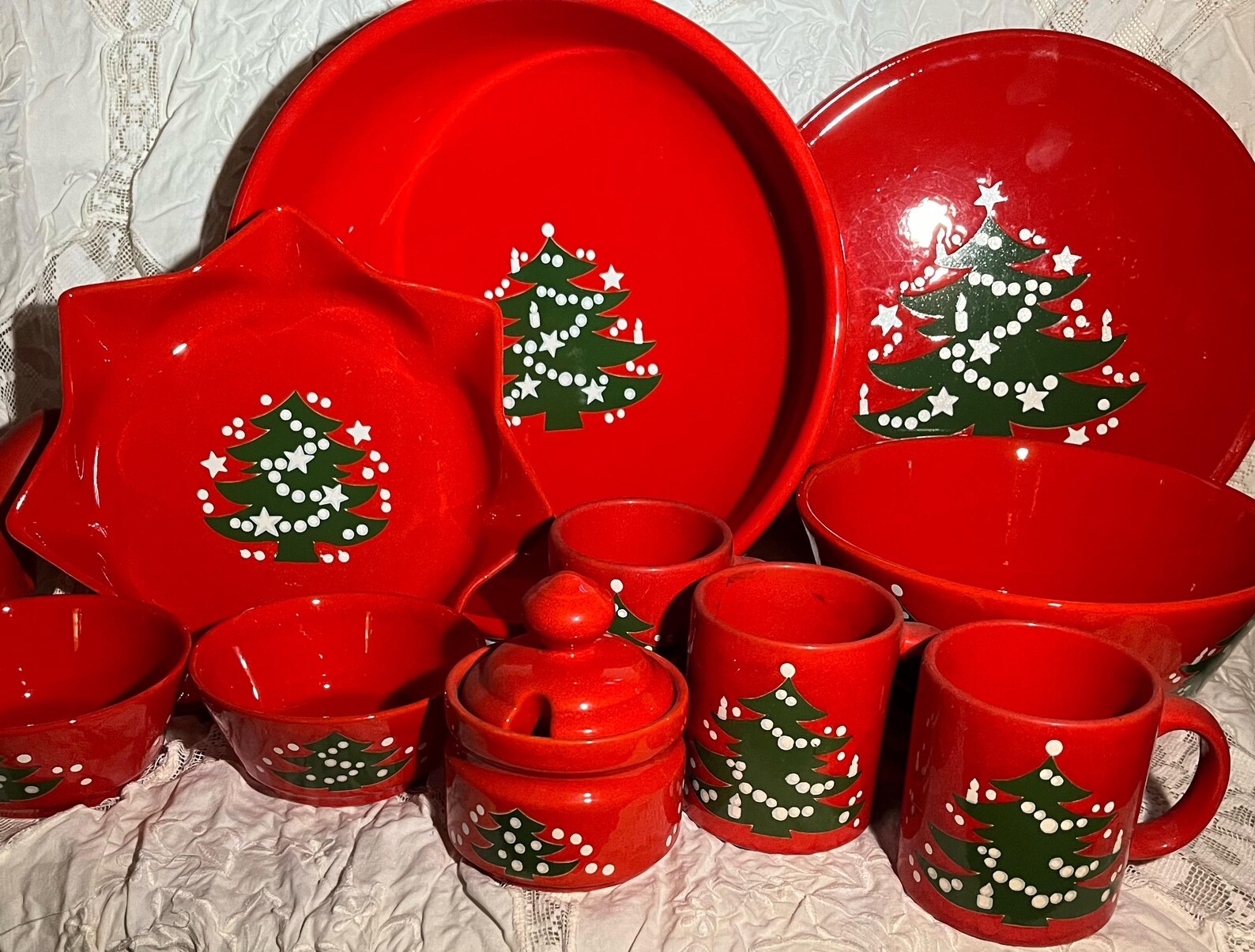 Vintage Waechtersbach "christmas Tree" Pattern Dining and Serving ...