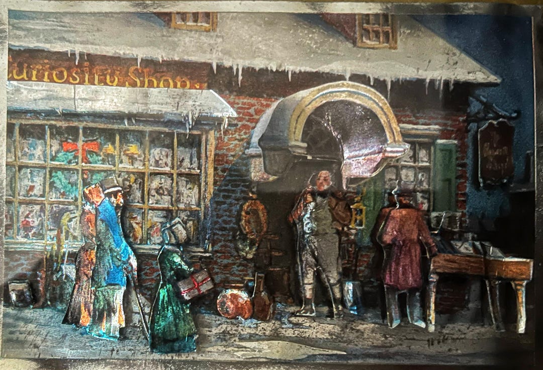 Nostalgic Dimensional Paper Tole Shadowbox of Curiosity Shop With ...