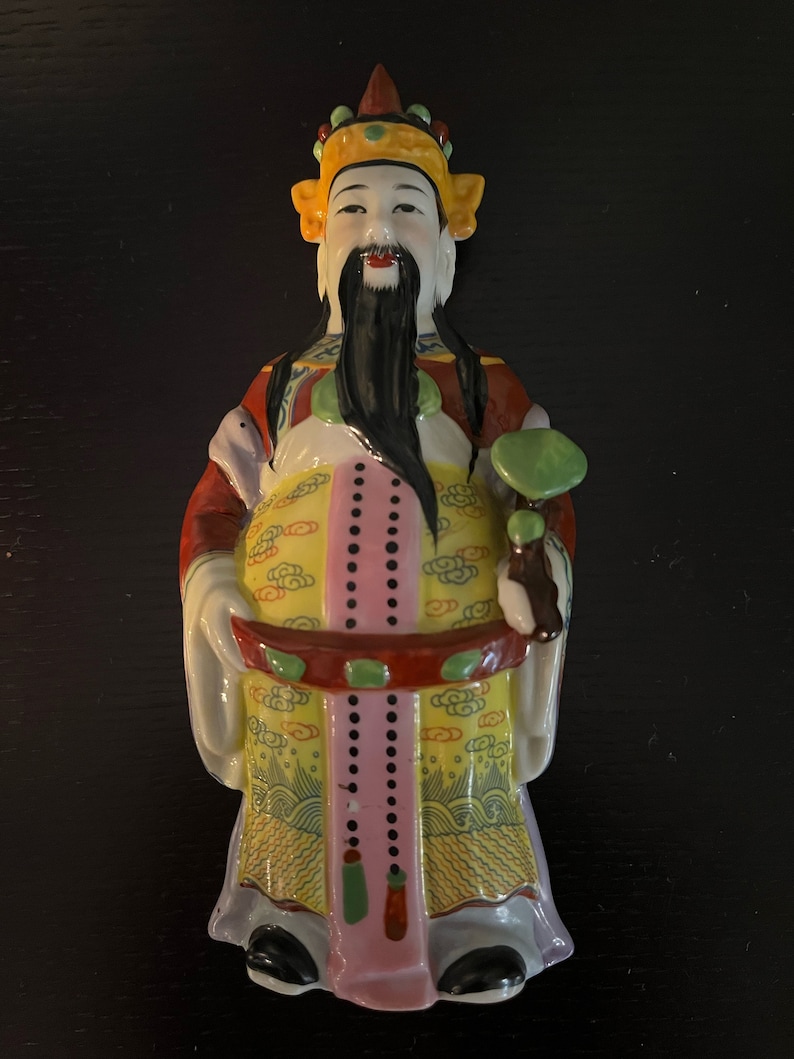 Vintage Chinese Immortal Deities, Fu Lu Shou, Set of 3, Hand Painted ...