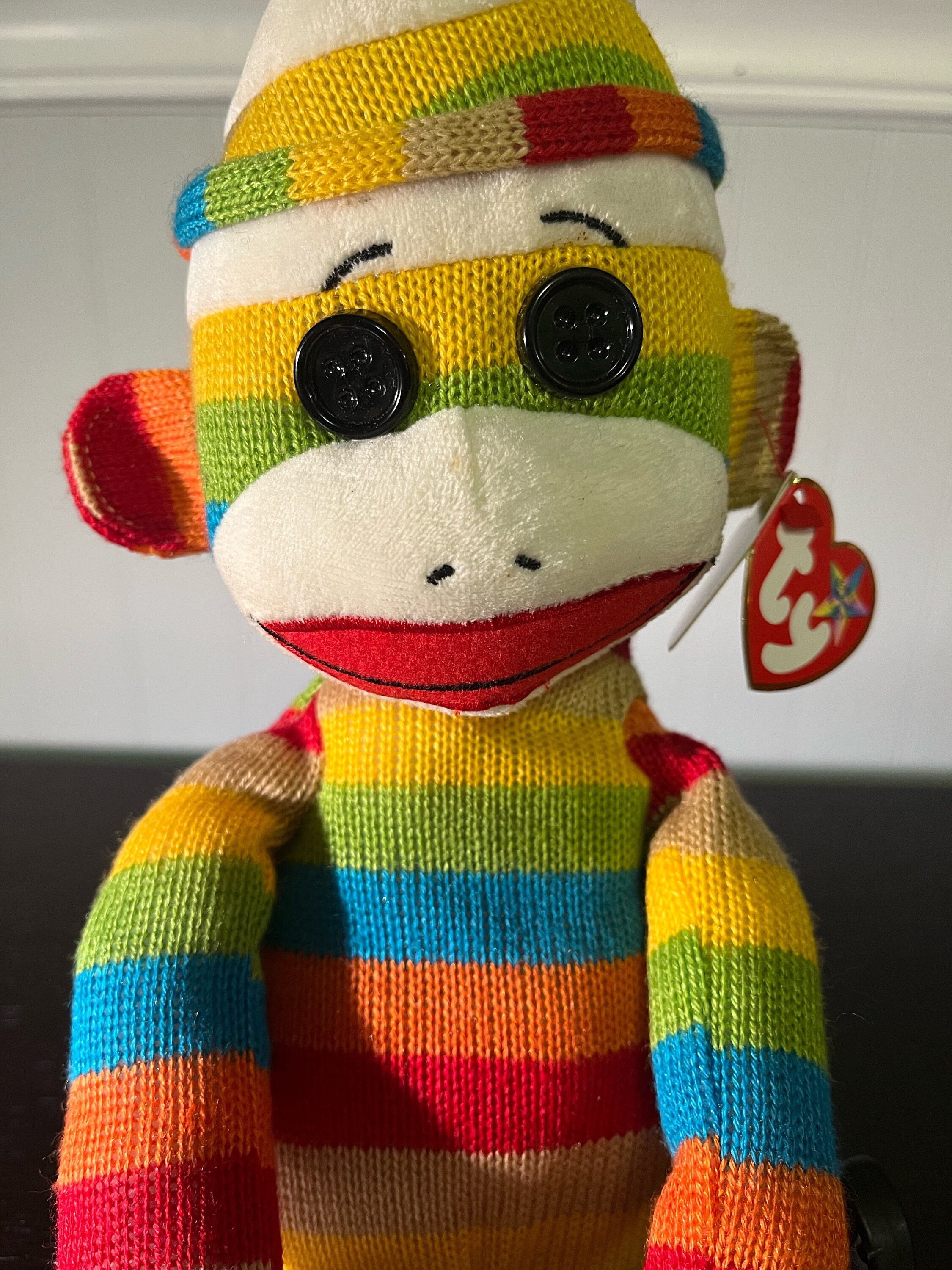 Original Beanie Buddy socks the Monkey Rainbow Sock Monkey 17 Inches ...