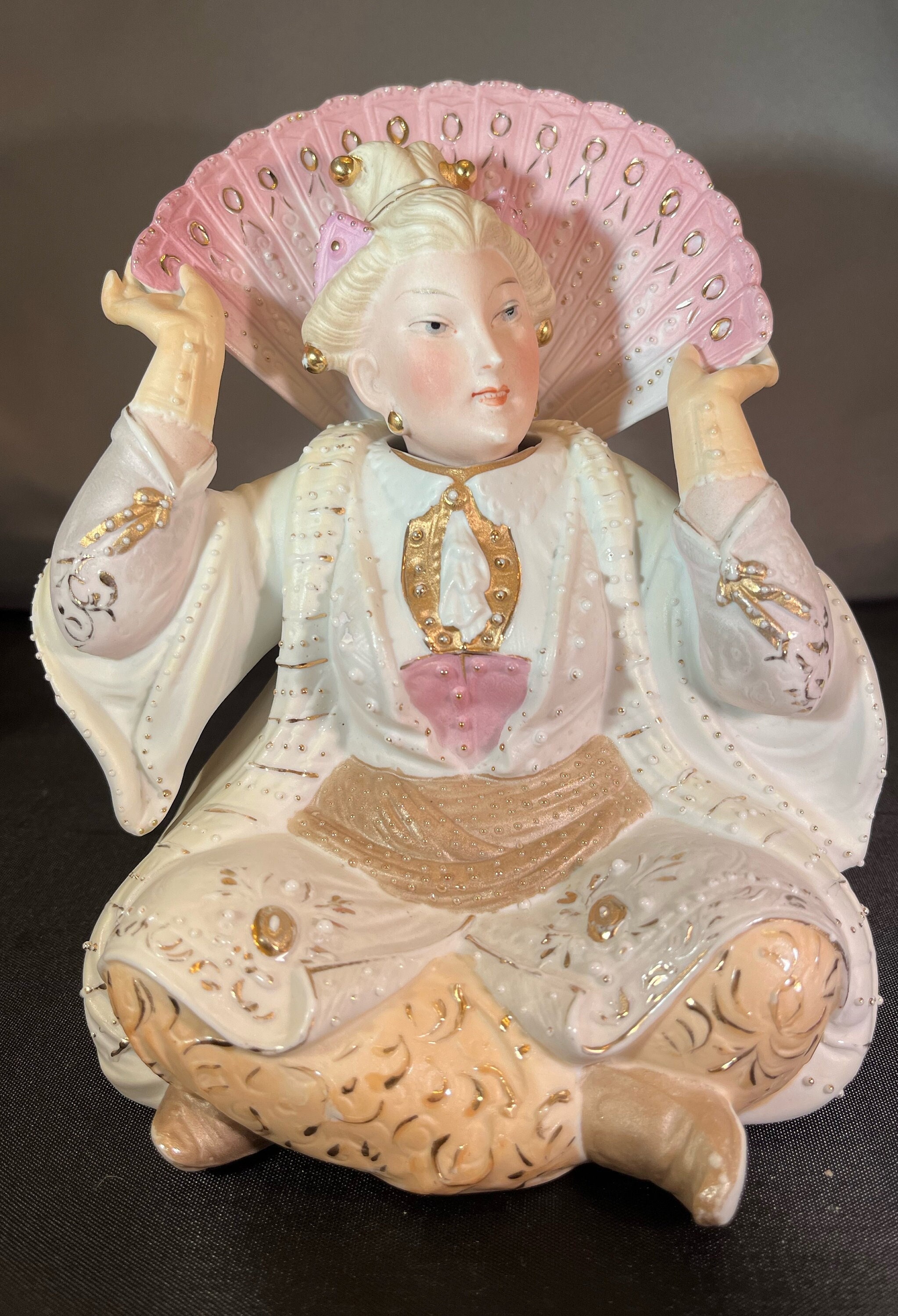 Meissen Antique German Porcelain Nodder Adorned Lady Statue - Etsy