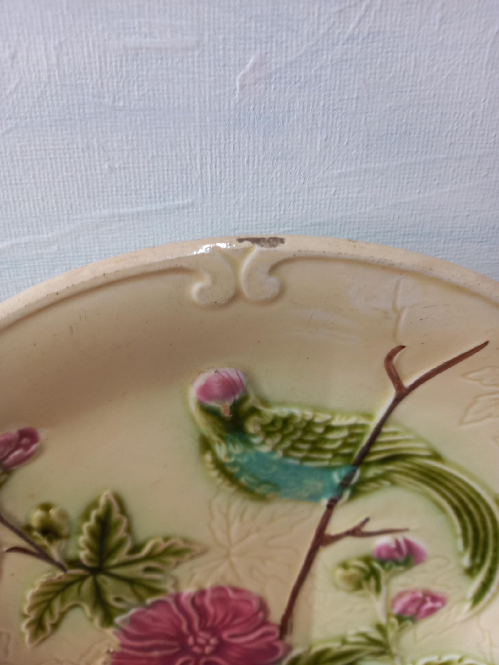 Set of 3 Different Barbotine Plates Salins Faience Majolica French ...