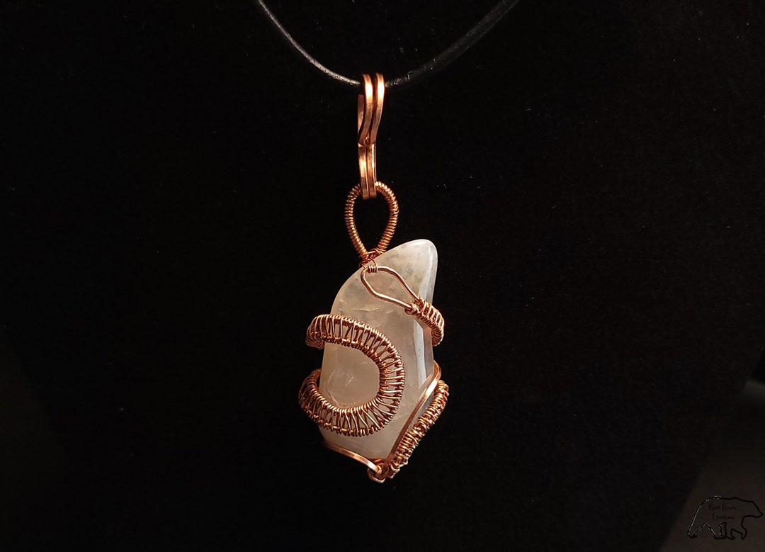 Snake and White Snowflake Agate Pendant - Etsy