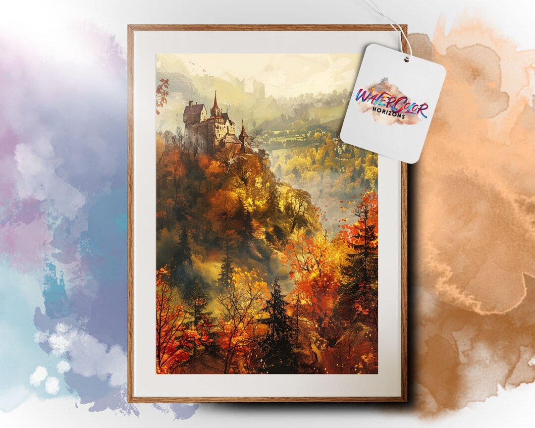 Digital Wall Art Medieval Castle Printable Wall Art Medieval Castle ...