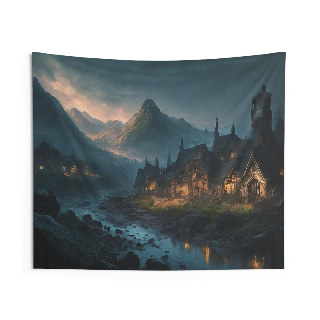 Fantasy Book Cottagecore Home Decor Wall Tapestry Fairy Fantasy Home ...